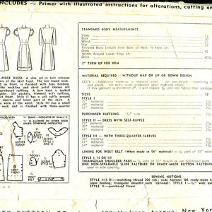 1940s Simplicity 1018 Vintage Sewing Pattern Size 12 INCOMPLETE - Etsy