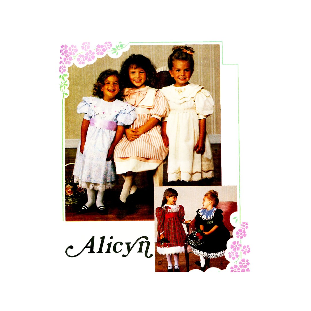 Mccall's 5190 Alicyn Heirloom Toddler Girls' Dresses Vintage Sewing ...