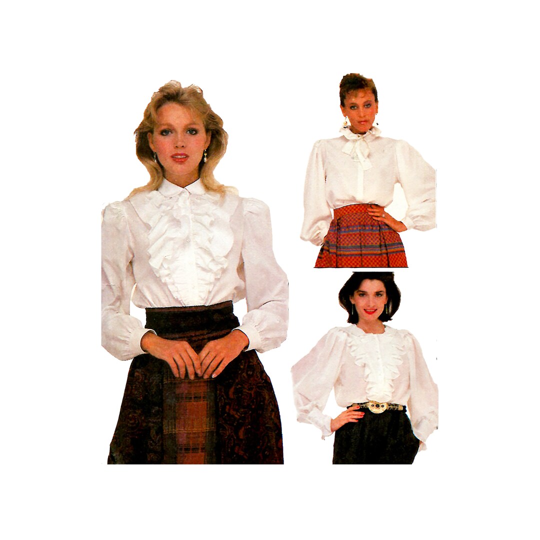 Misses' Cottagecore Blouses Mccall's 8251 Vintage 1980s Sewing Pattern ...