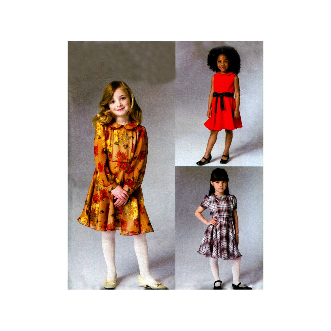 Girls' Little Vogue Dress Pattern 3 Versions Vogue 9141 - Etsy
