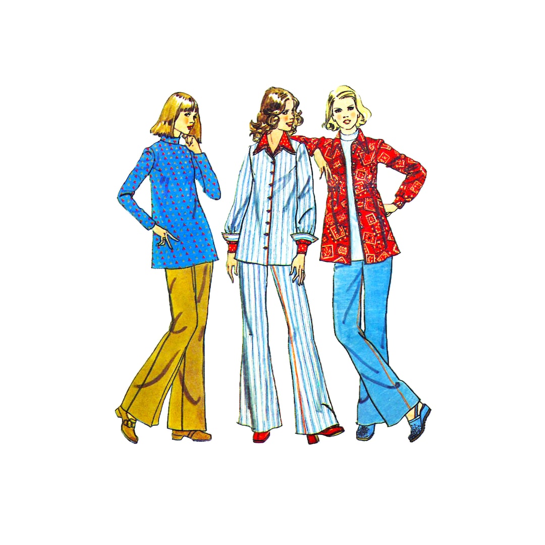 Maternity Separates Bell Bottoms 70s Vintage Sewing Pattern Simplicity ...