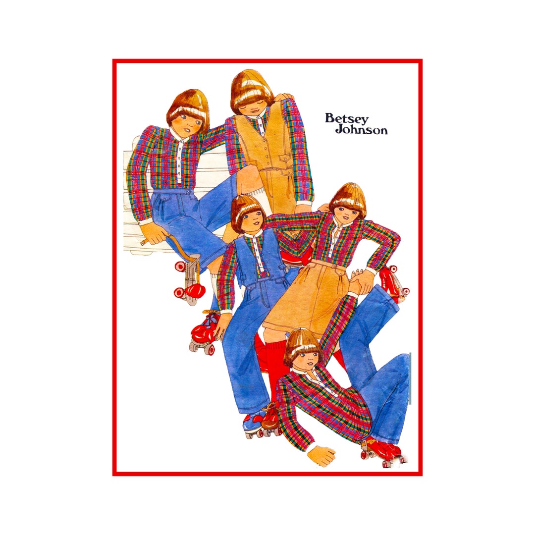 70s Butterick 5281 Betsey Johnson Girls' Outfits Vintage Sewing Pattern ...
