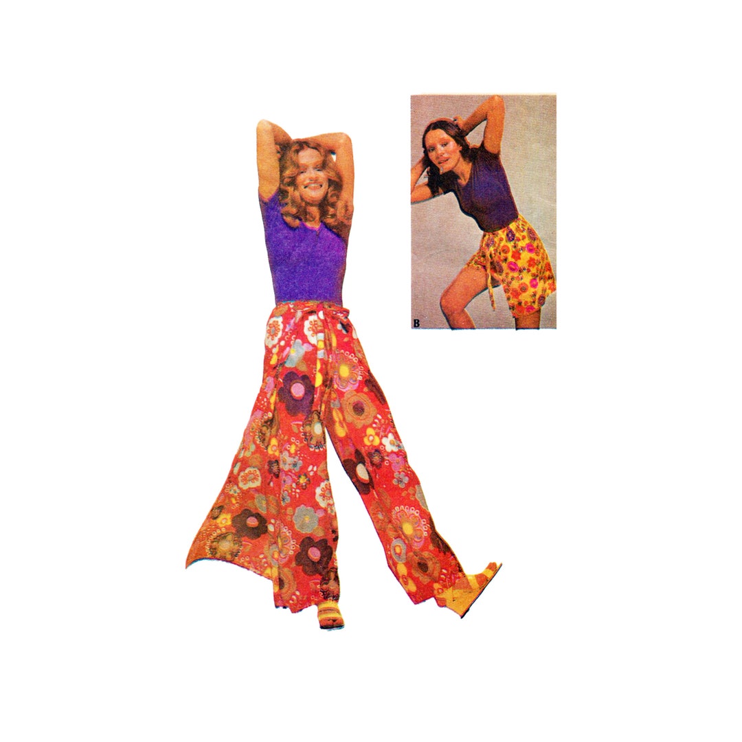 70s Mccall's 3230 Wrap Pants or Shorts Vintage Sewing Pattern Size ...
