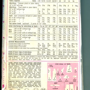70s Simplicity 9833 Sailor Mini Dress or Skirt and Blouse Bell Bottoms ...