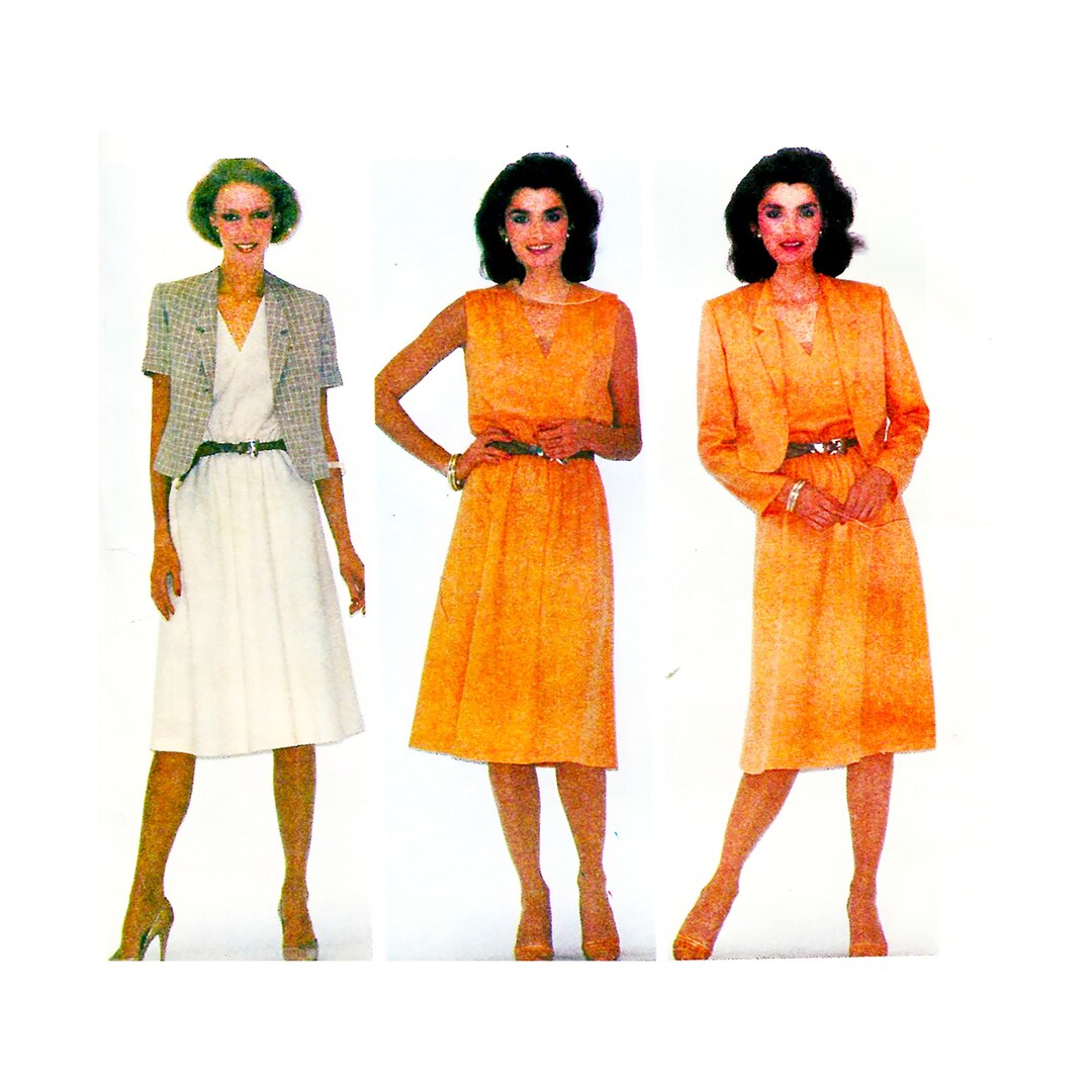 80s Mccall's 7456 Misses' Jacket Dress Make It Tonight Vintage Sewing ...