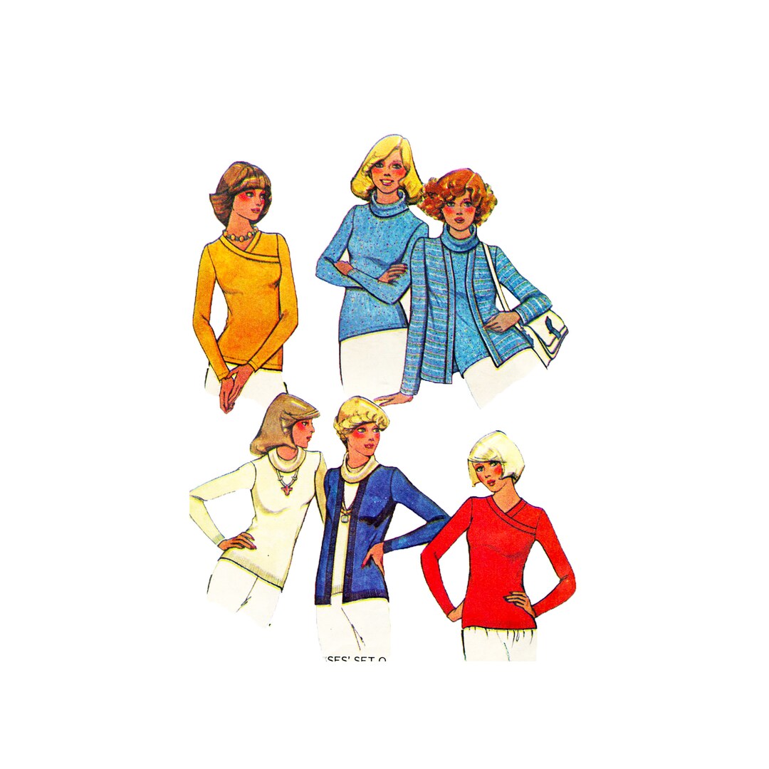70s Misses' Knit Tops Sweaters Mccall's 5159 Vintage Sewing Pattern ...