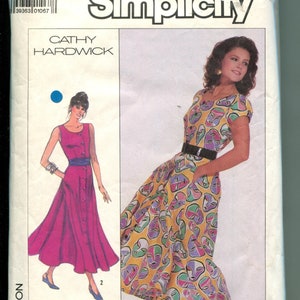 Craft Supplies & Tools Embroidery 80s Simplicity 7996 Fit & Flare Dress ...
