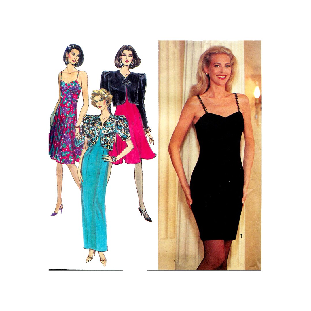 Simplicity 8128 Misses' Evening Dress and Bolero Fit & Flare Slim ...