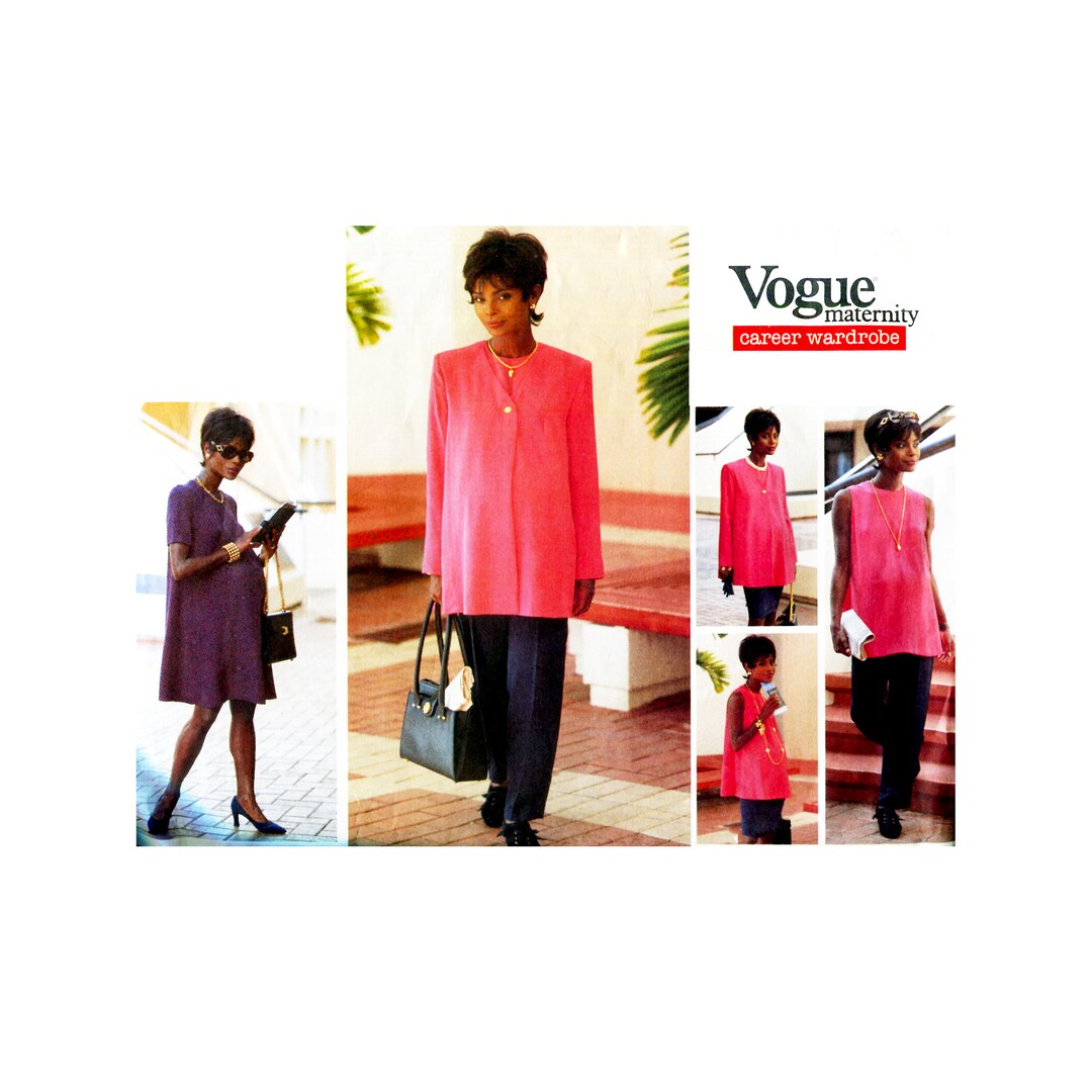 90s Vogue 1559 Maternity Wardrobe Vintage Sewing Pattern Size 6 - 10 ...