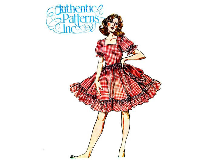 70s Authentic Patterns 275 Square Dance Dress Pattern Size 12-16 - Etsy