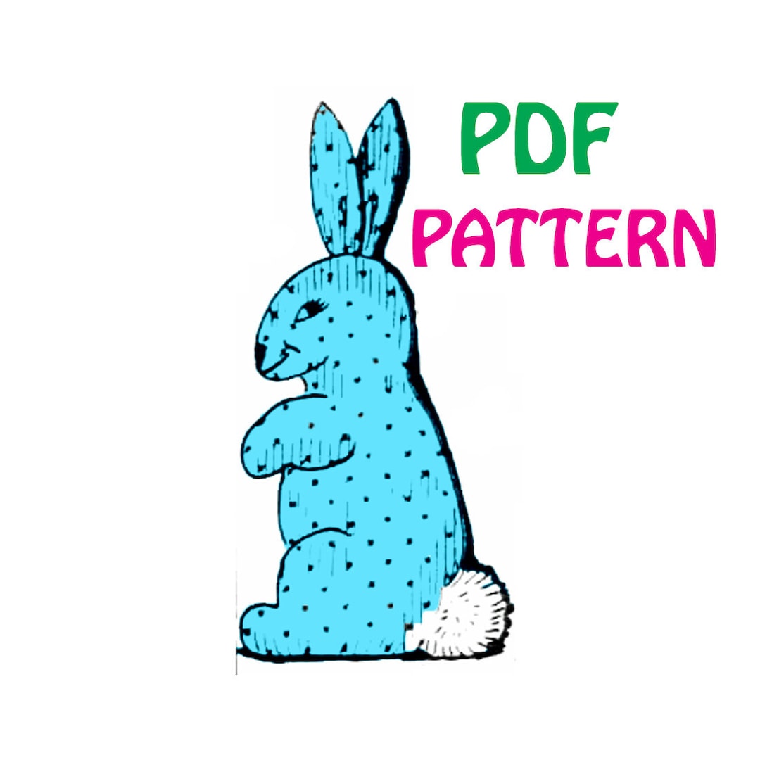 Vintage Stuffed Bunny Rabbit Beanbag Sewing Pattern INSTANT DOWNLOAD ...