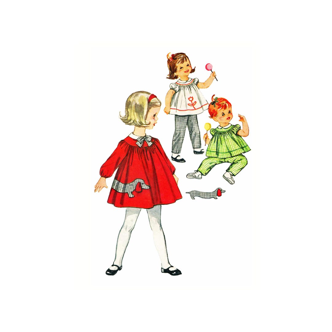 60s Toddler Dress Sewing Pattern: Simplicity 4753 Size 2T - Etsy