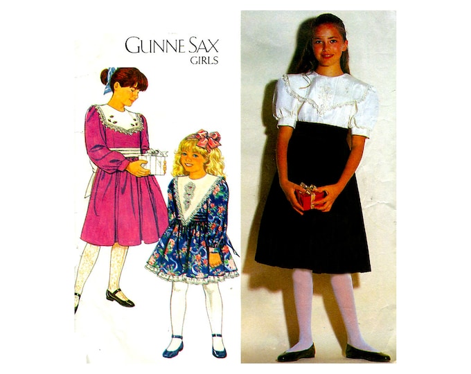90s Simplicity 8552 Daisy Kingdom Puffed Sleeve Dress and Pinafore ...