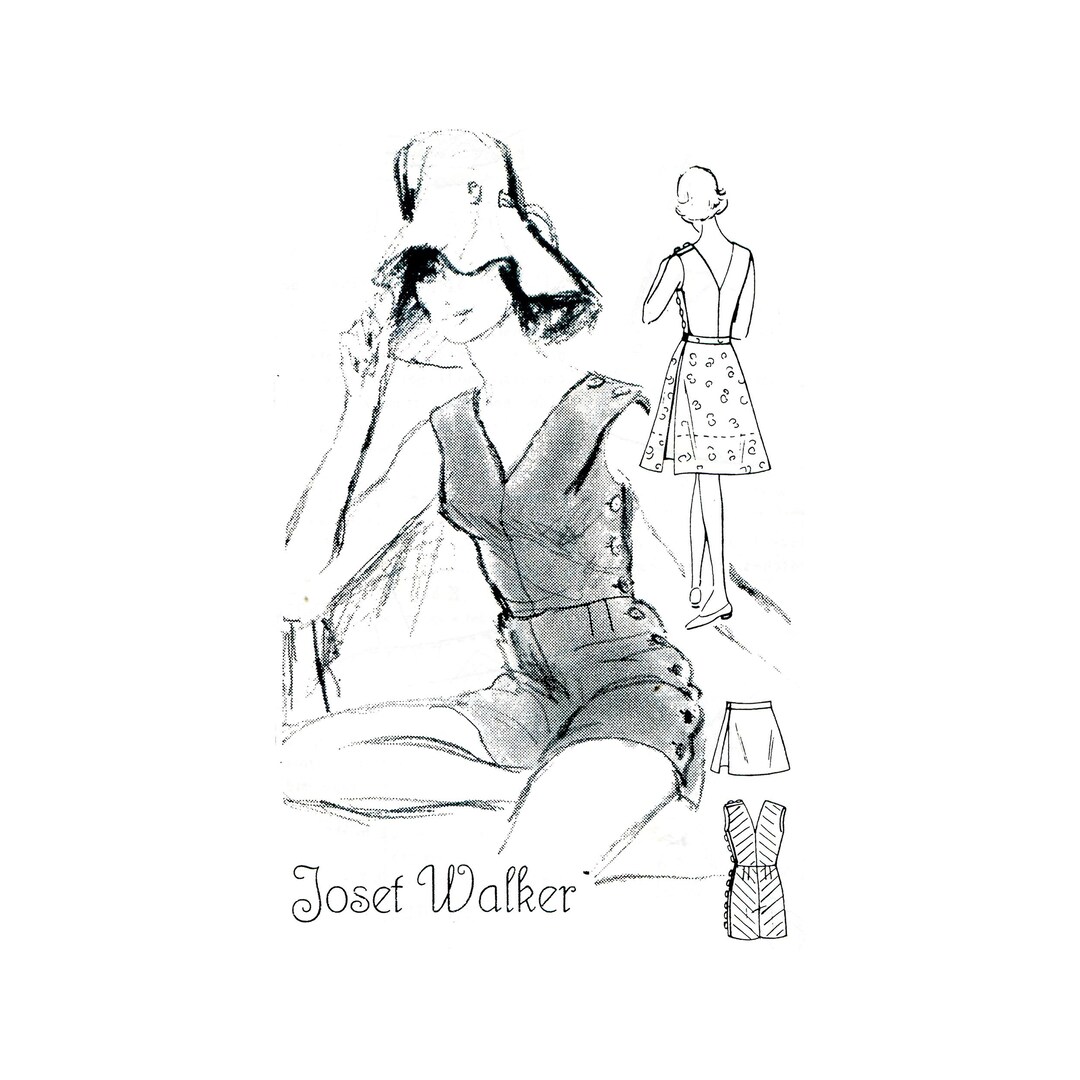 60s Spadea 502B Joset Walker Swimsuit With Wrap Skirt in Two Lengths ...