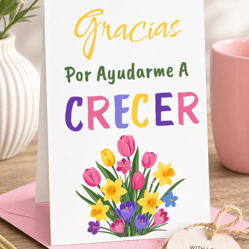 Spanish Teacher Appreciation Card - Etsy