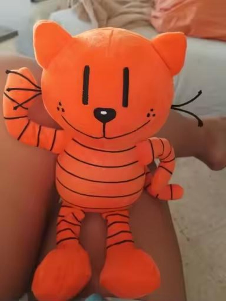 Cute Orange Cat Plush Toy 30CM, Cartoon Kitty Stuffed Animal, Soft ...