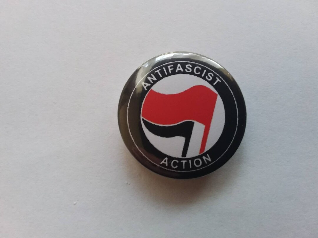 ANTIFA Pin Badge Political, Anti Fascist Action, GET One FREE Protest ...