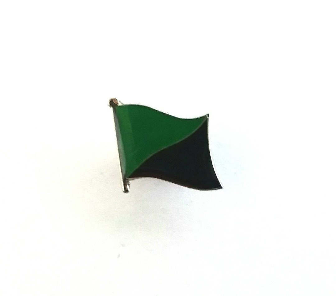 Green Anarchist Flag Enamel Pin/badge - Anarchist, Anti Fascist Action ...
