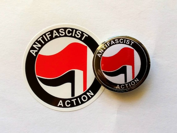 ANTIFA Pin Sticker BADGE Political Protest Anti Fascist | Etsy