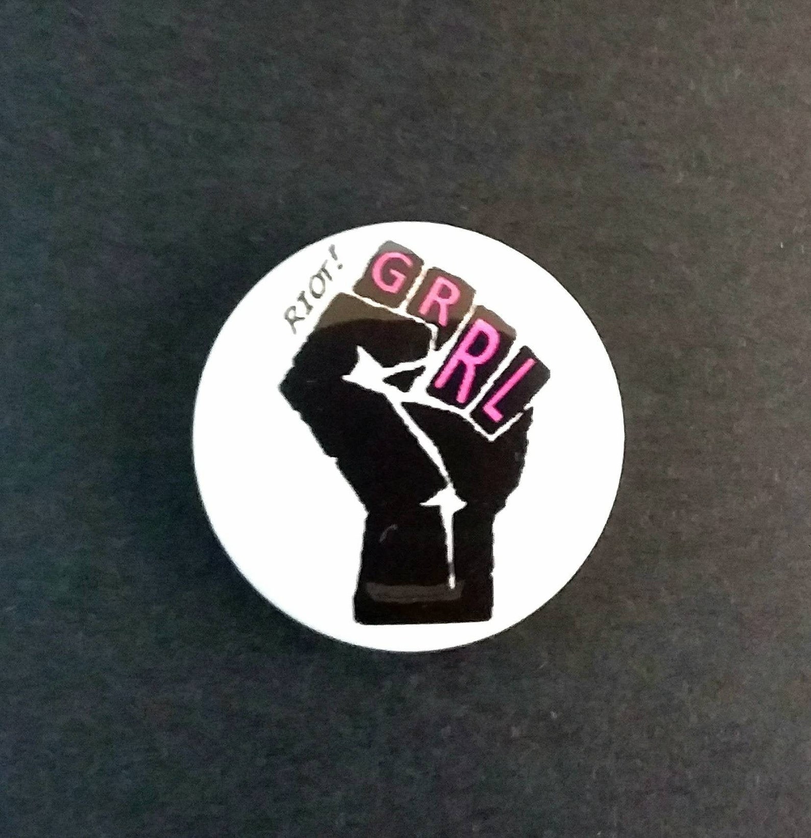 RIOT Grrrl Pin BADGE Grunge Punk Girl Power Anarchist Pin - Etsy