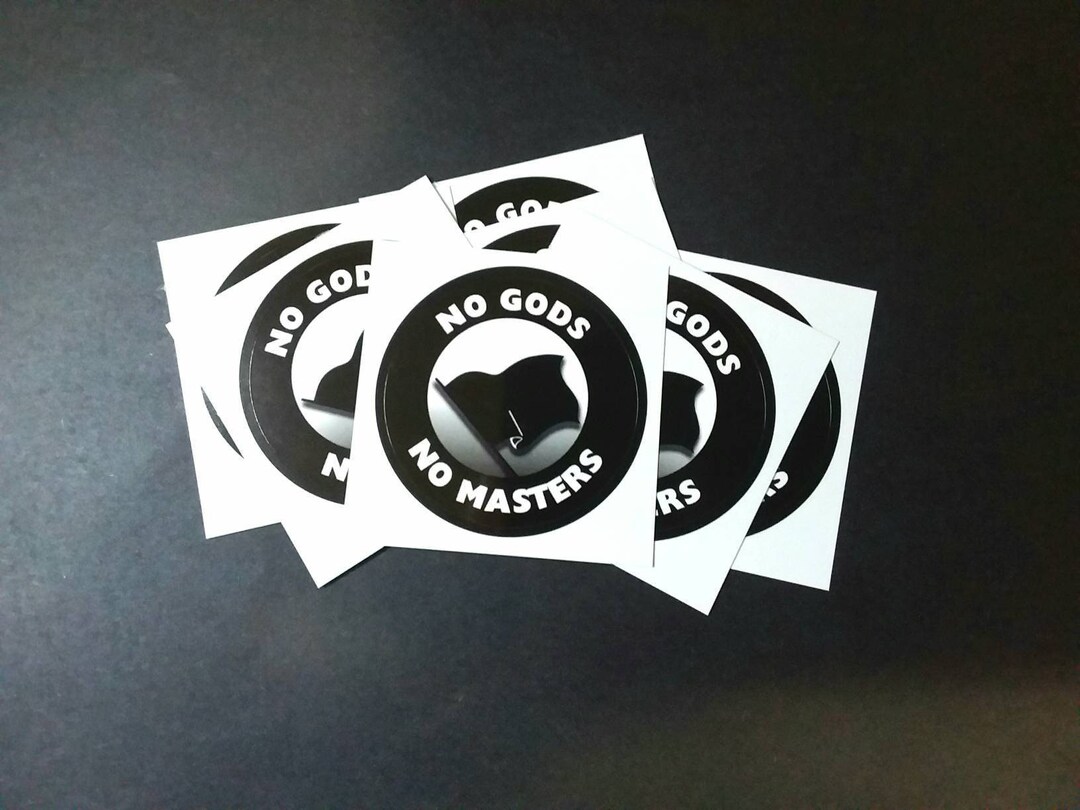 ANARCHIST Sticker PACK 10 No Gods No Masters Political - Etsy