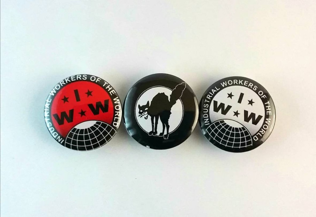 IWW Pin Badge Pack - Industrial Workers of the World, FREE Badge ...