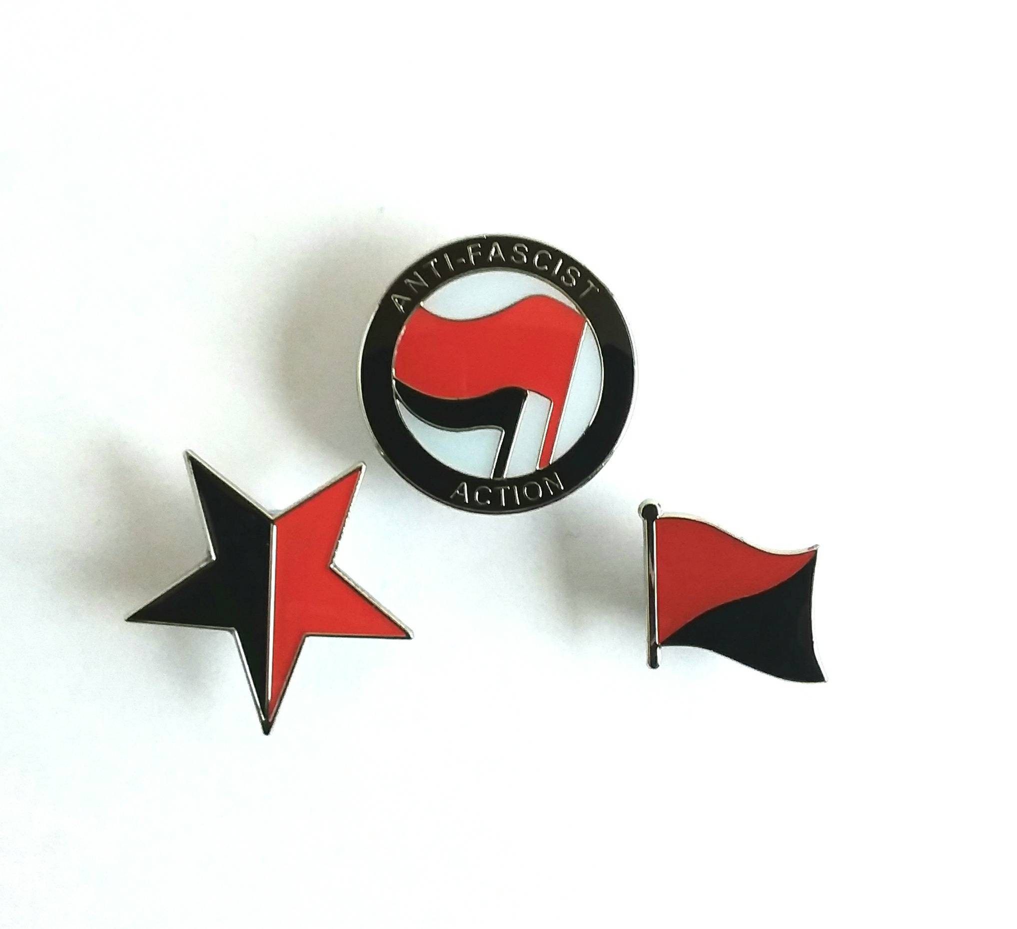 Anarchist/ ANTIFA Enamel Pin/badge Pack Anarchistanti - Etsy Denmark