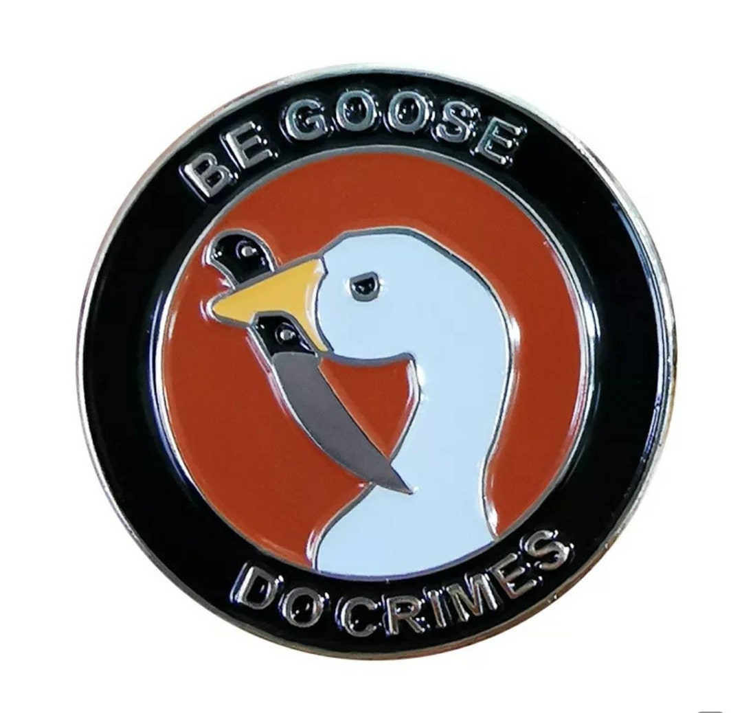 Be Goose Do Crime- Enamel Pin/badge- Goose Pin, Anarchist Pin, ANTIFA ...