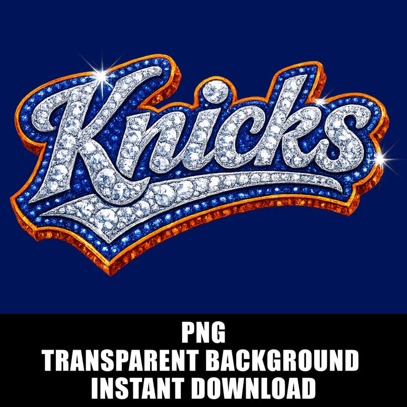 New York Knicks Finals PNG Blinged Out Diamond Style Svg Digital ...