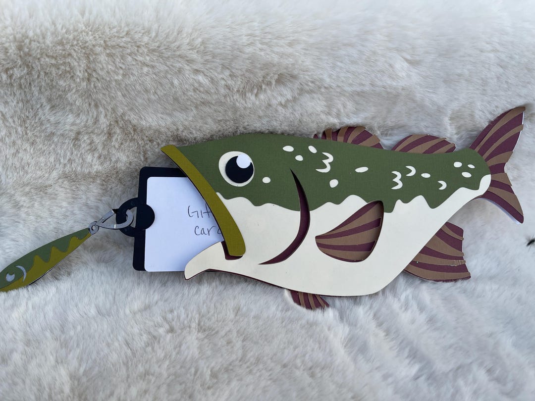 Bass Fish Gift Card Holder - Etsy