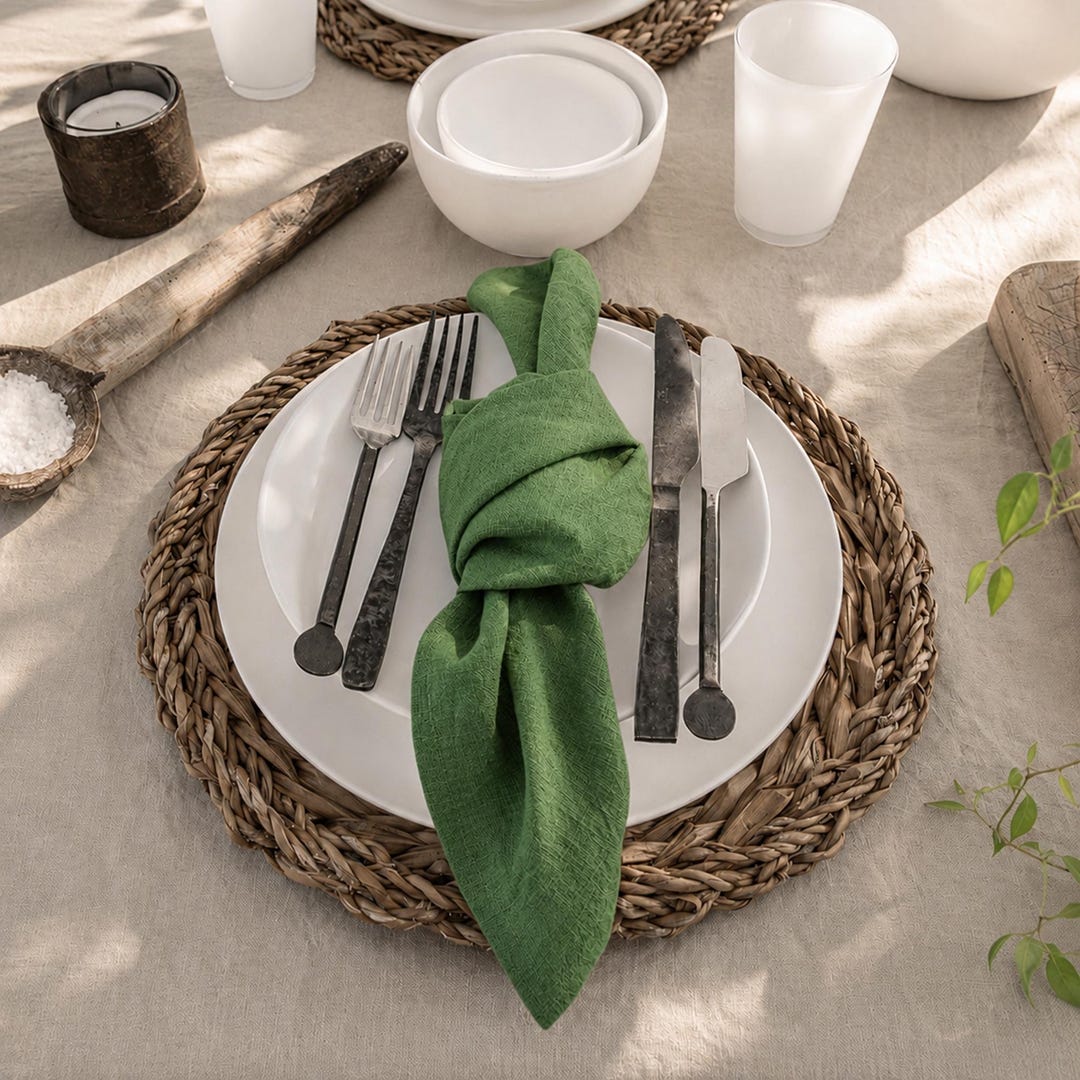 100% Linen Dinner Napkin, French Country Farmhouse Table Decor, Wedding ...