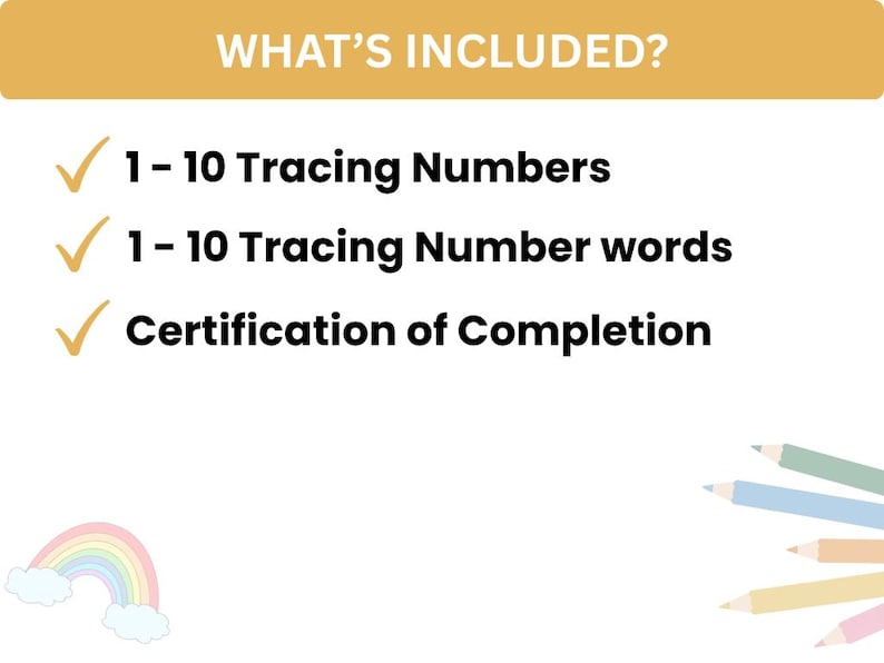 Kids Number Tracing 1-10 Worksheet – Preschool Math Handwriting ...