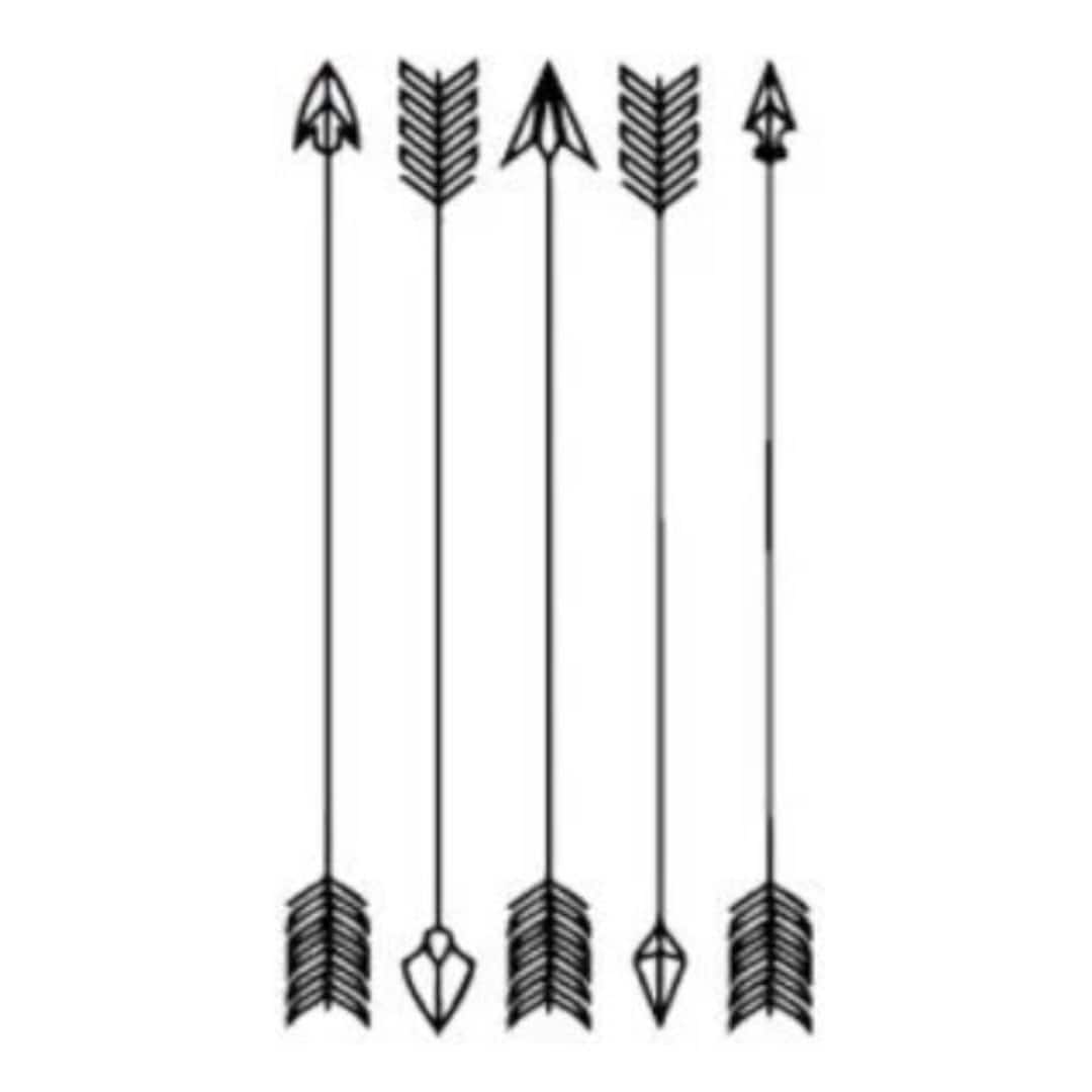 Arrow Temporary Tattoo: Hand Drawn Style (2 Sheets) - Etsy