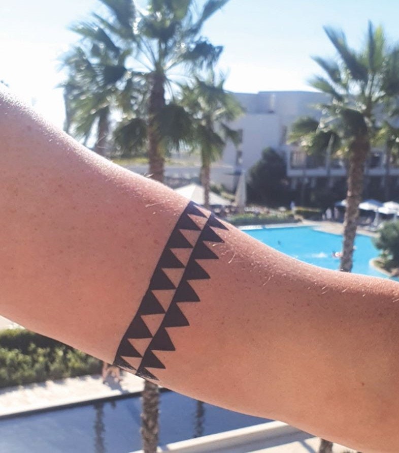 Black Armband Fake Tattoos Look Real Last 1-5 Days X2 A4 - Etsy