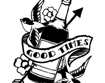 1975 Temporary Fake Tattoo Sticker set of 4 - Etsy