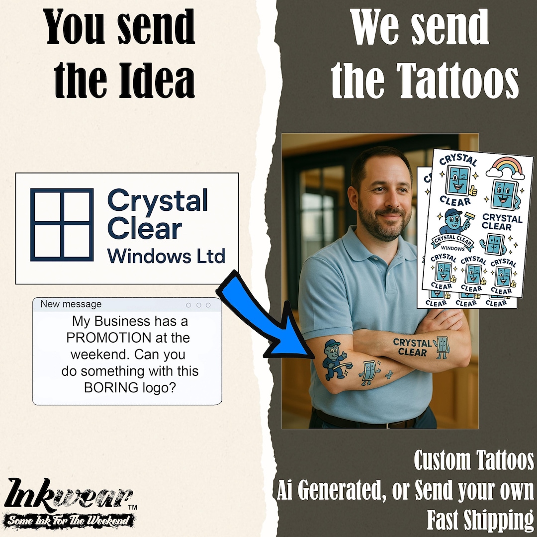 Custom Brand Promo Tattoos – Personalised Temporary Tatts With Your ...