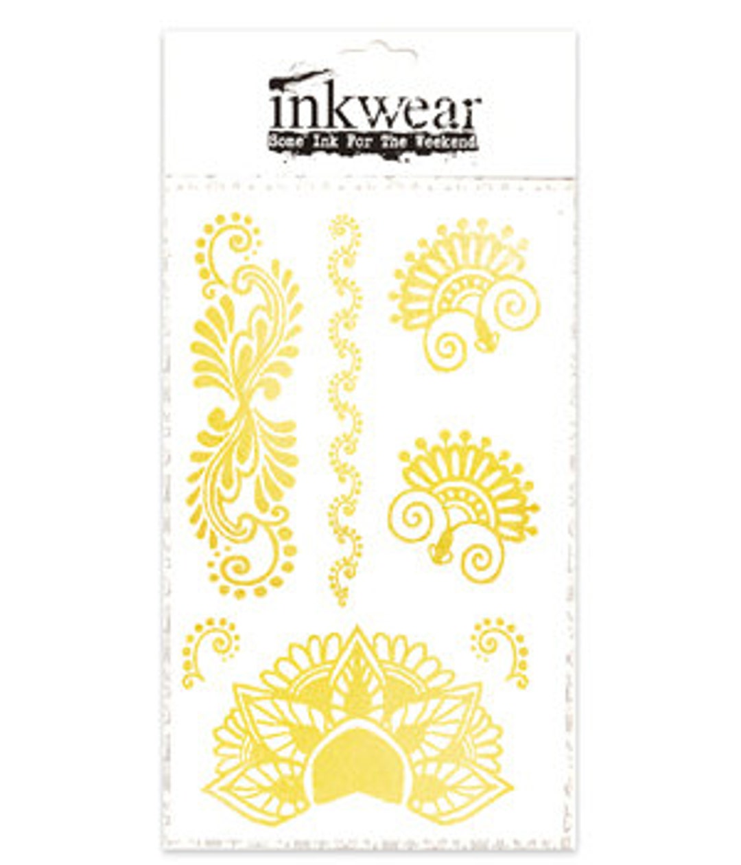 Metallic Gold Henna Temporary Tattoo Set. *high Quality Die Cut ...