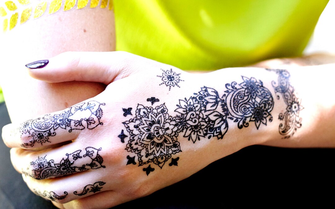 Instant Henna Temporary Tattoos - Etsy