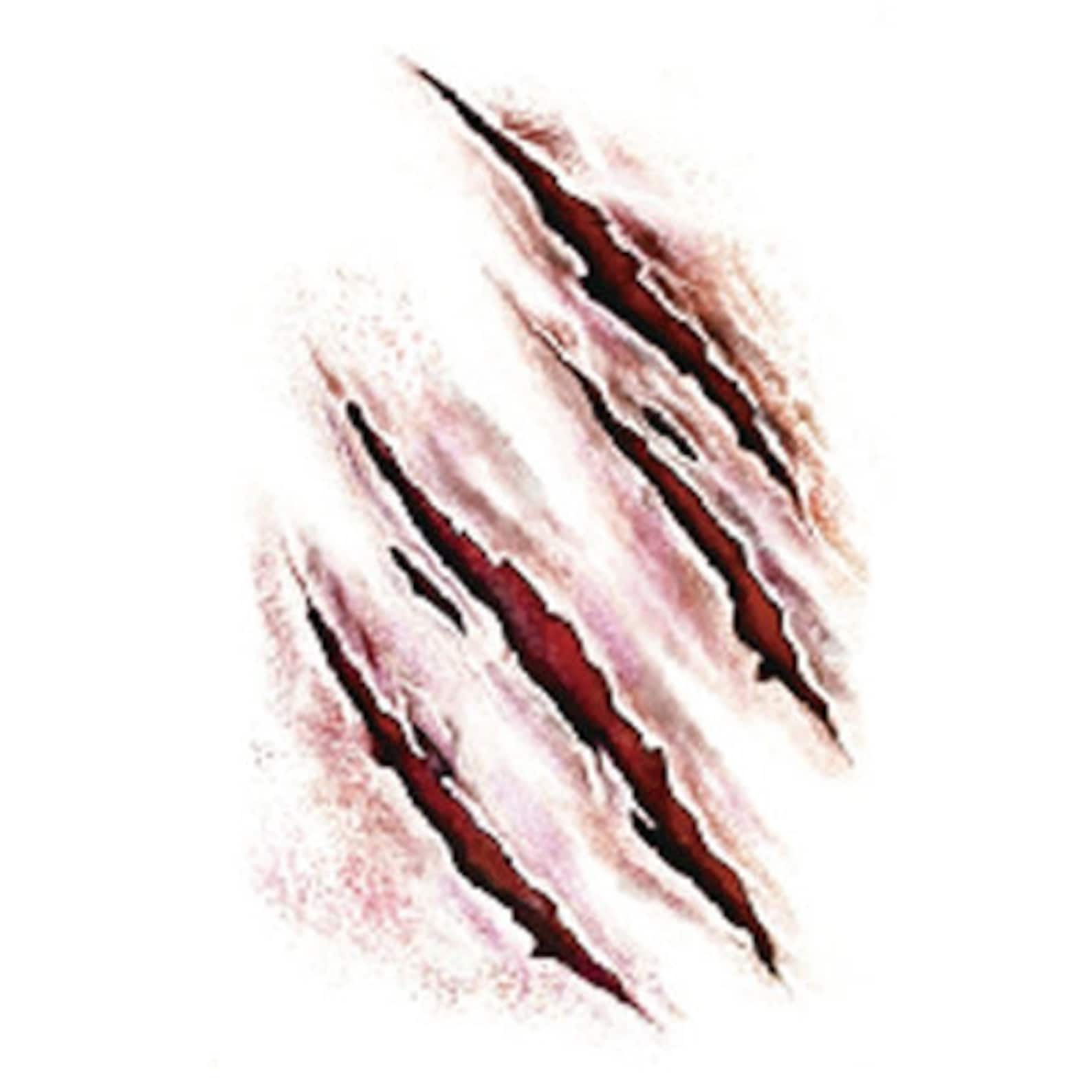 Realistic Gory Claw Mark Temporary Tattoo: Halloween Special FX (3 ...