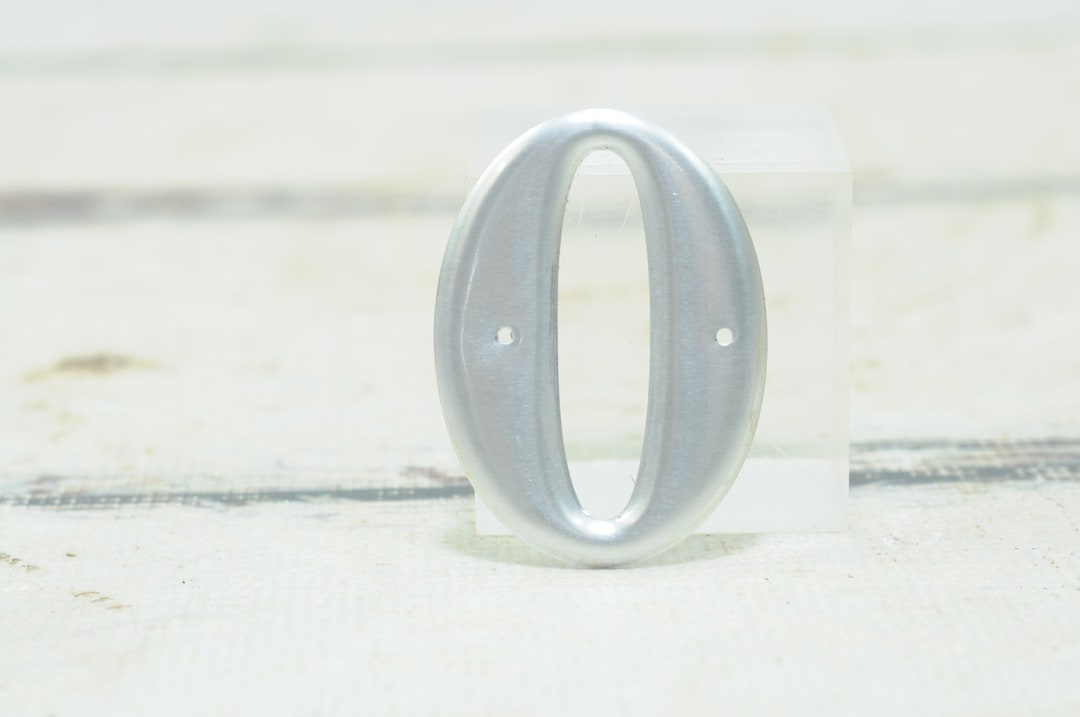 Vintage . #0 1970s Aluminum House Number Mailbox Number Sign Aluminum ...