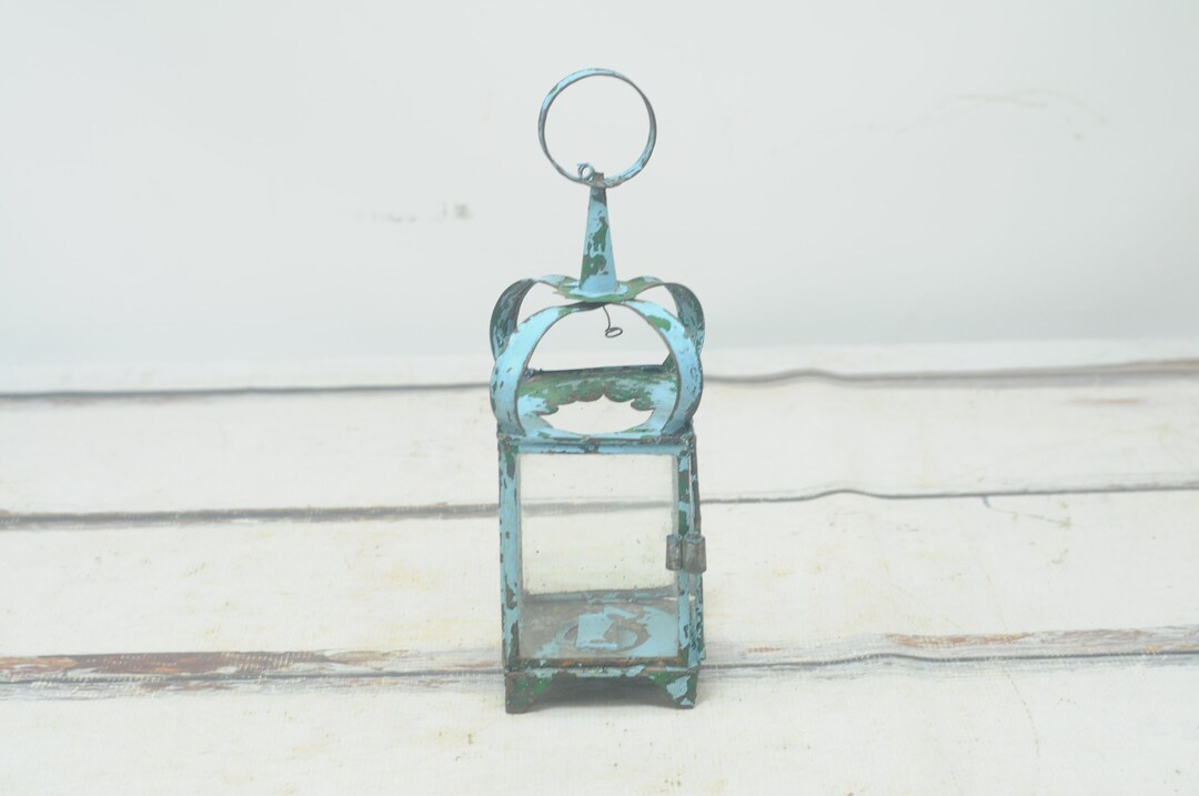 Antique AAFA Small 18th-19th Century Chippy Blue Paint Tin - Etsy