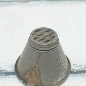 Antique Tin Kitchen Funnel Sifter Sieve Cream Separator Primitive ...
