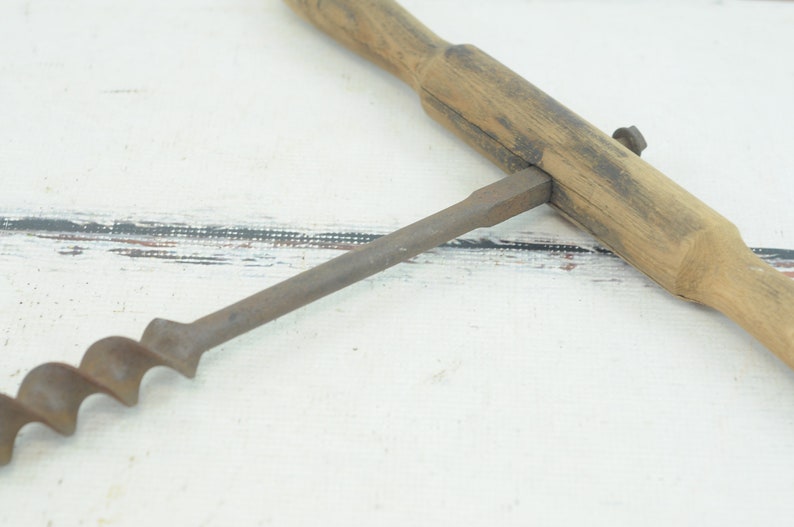 Vintage / Antique Primitive T Handle Hand Drill Wood Auger - Etsy