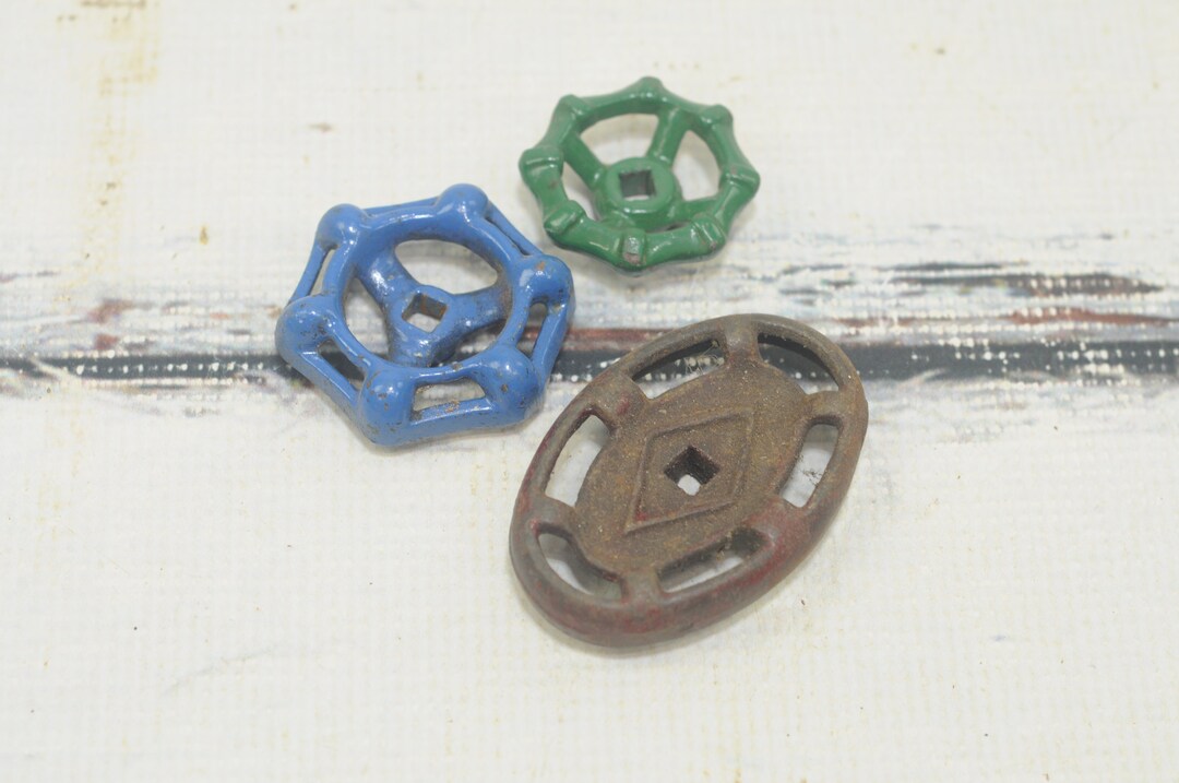 3 Vintage Water Valve Faucet Handles Knobs Steampunk Spigot Handles ...