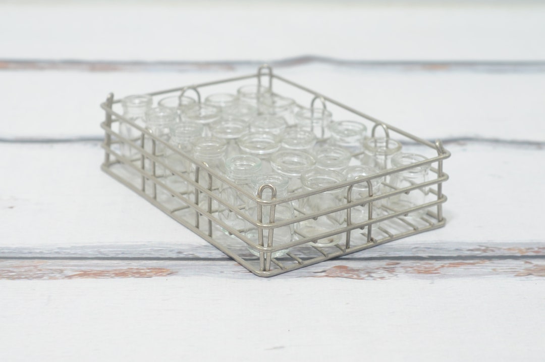 Rare Vintage 24 Small Individual Glass Creamers and Stainless Steel ...