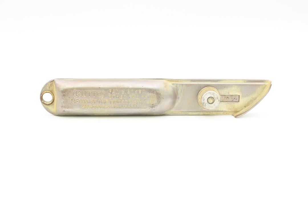 Early Vintage KUTTO Razor Blade Box Cutter Modern Spec. Co W/blade - Etsy
