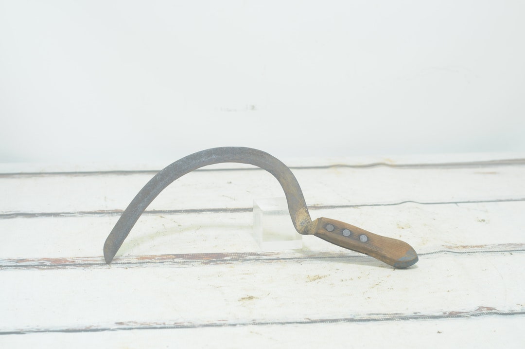 Vintage. 3 Pin Corn Stalk Cutter Sickle Scythe Hand Tool Primitive Farm ...