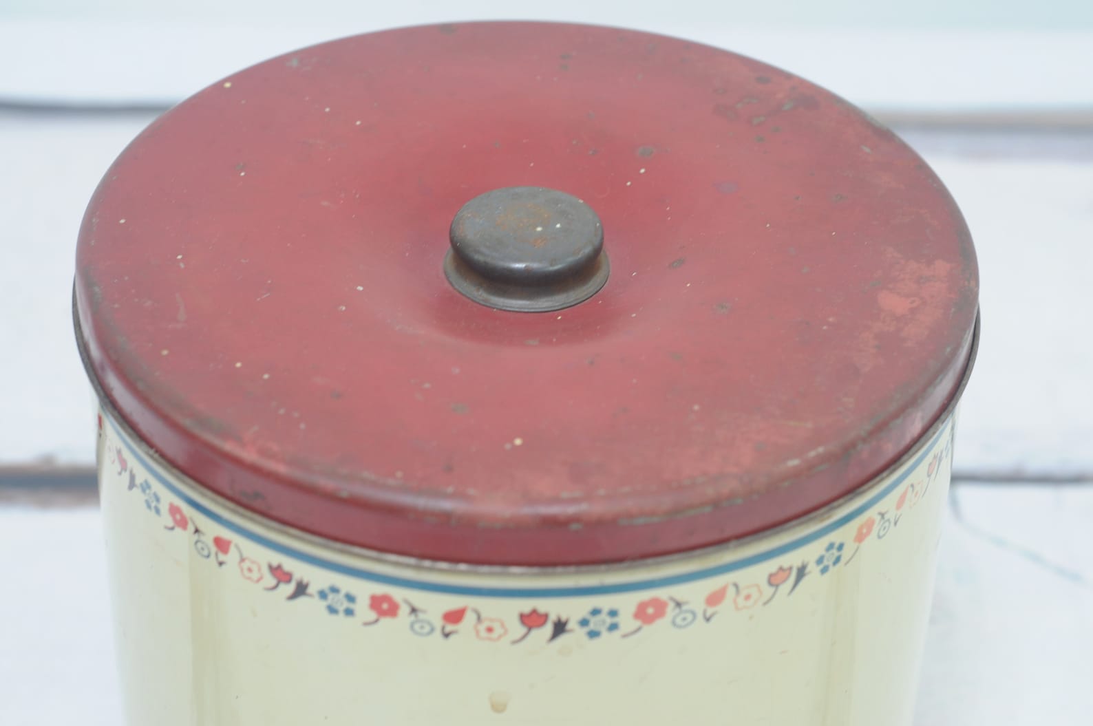 Vintage Large Tin Cracker Canister Original Retro 1950s - Etsy