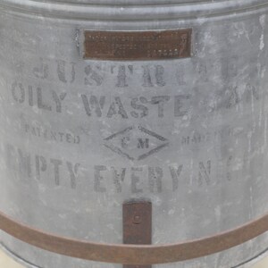 Vintage Justrite 2 Oily Rag Waste Can Garage Waste Receptacle ...
