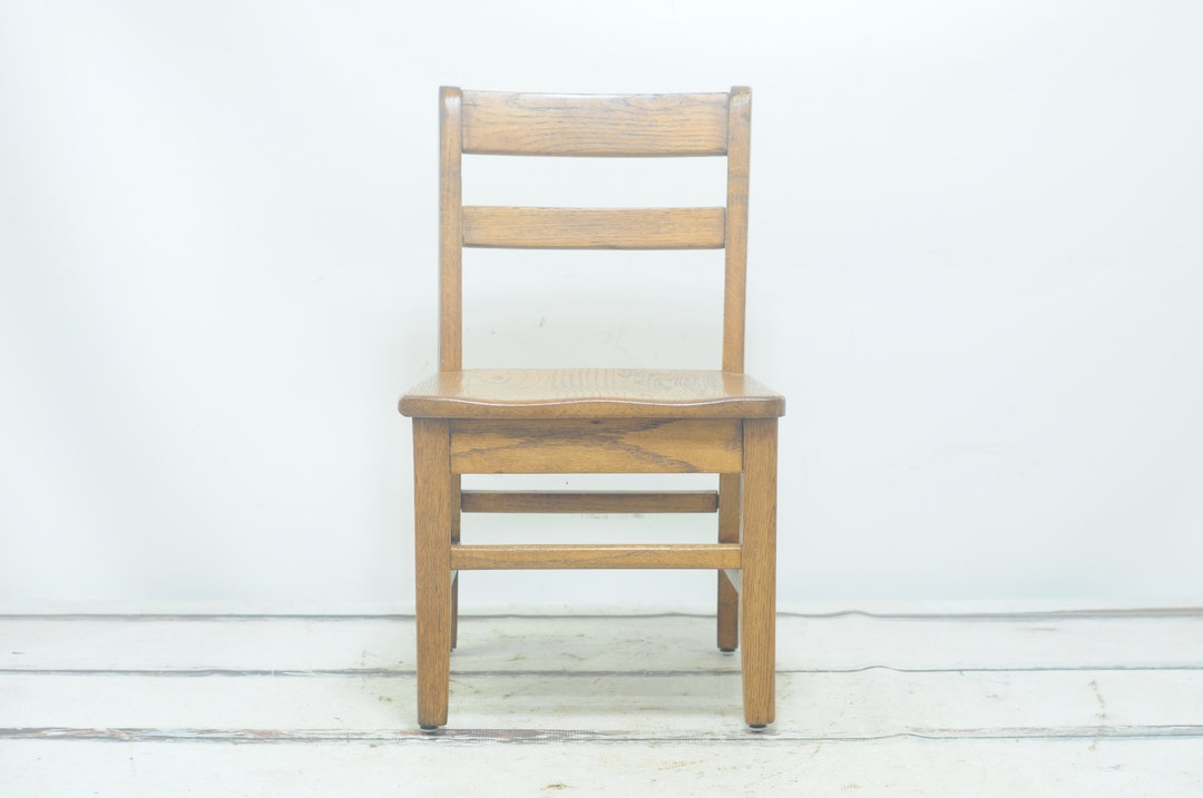 Vintage Mid Century Child's School Chair Solid Oak Midcentury Modern ...